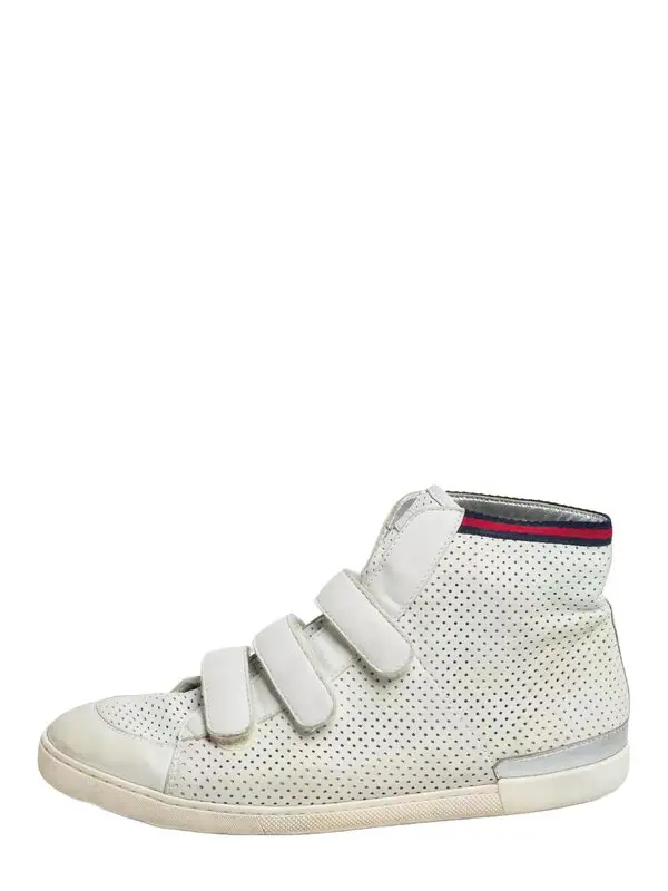 Gucci Perforated Leather Sneakers - Grey