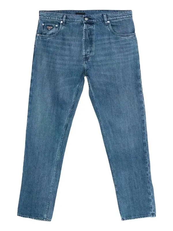 Prada Triangle-logo Jeans - Blue