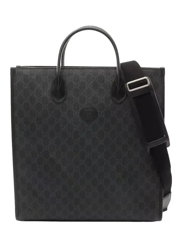 Gucci 2010s Gg Supreme Tote Bag - Black