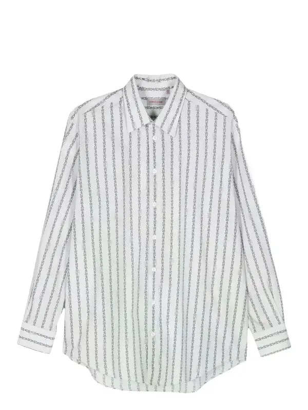Versace 2000s Logo-print Shirt - Neutrals