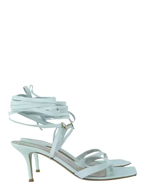 GIANVITO ROSSI 80mm Strap Heeled Sandals - White