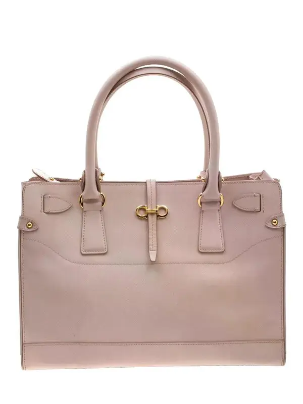 FERRAGAMO Briana Leather Tote - Pink