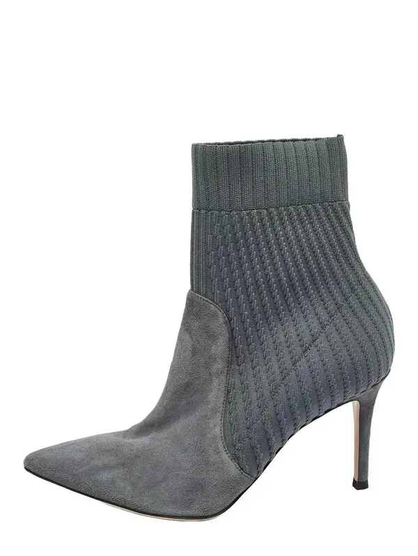 GIANVITO ROSSI 110mm Sock-style Ankle Boots - Grey
