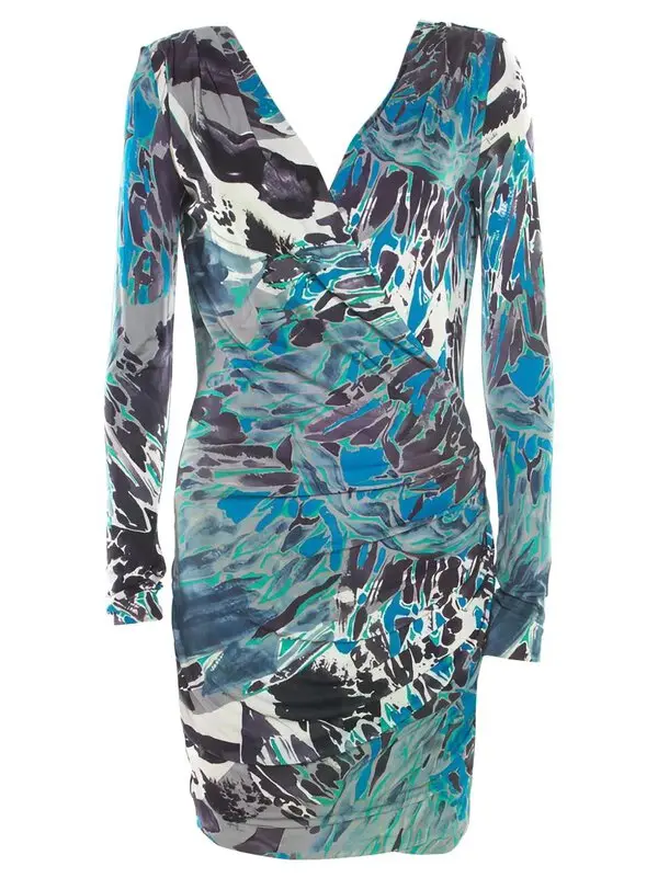Emilio Pucci Draped-detail Dress - Blue