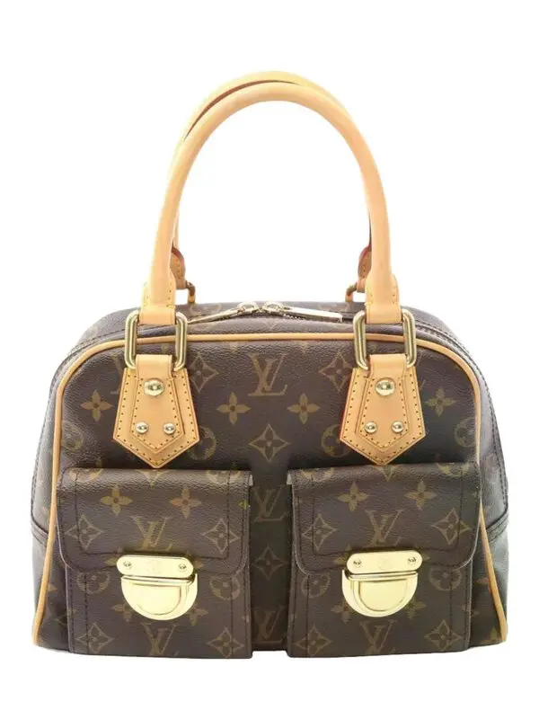 LOUIS VUITTON 2005 Manhattan Pm Handbag - Brown