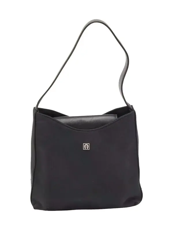 AIGNER Leather Shoulder Bag - Black
