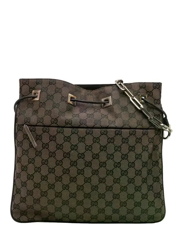 Gucci Gg Canvas Shoulder Bag - Brown