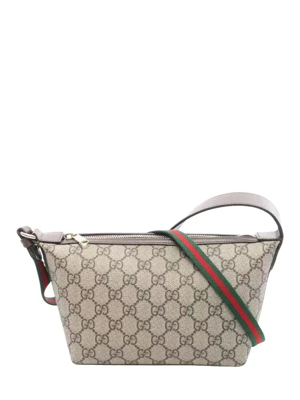 Gucci Gg Supreme Ophidia Shoulder Bag - Brown