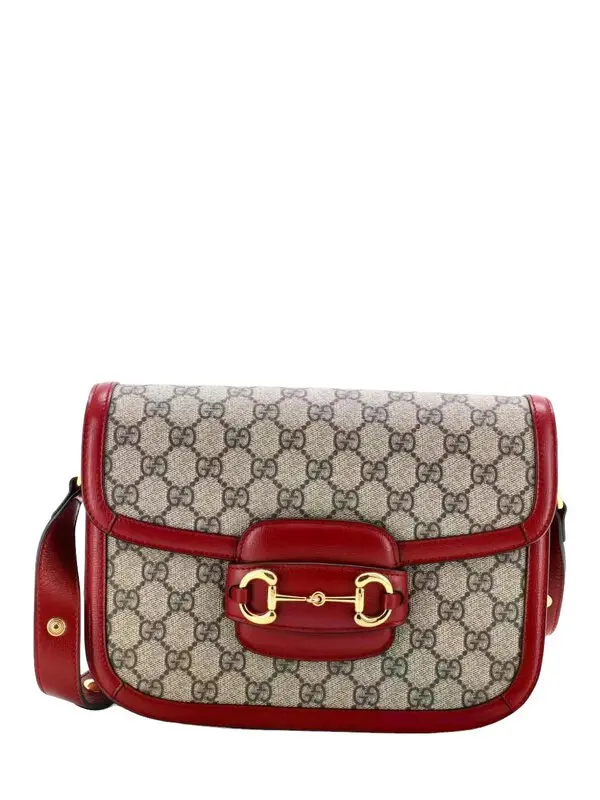 Gucci Horsebit 1955 Gg Coated Canvas Shoulder Bag - Neutrals