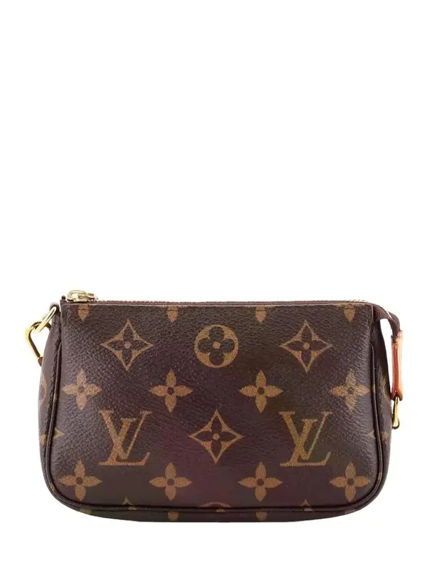 LOUIS VUITTON Pochette Accessoires Monogram Canvas Mini Clutch - Brown
