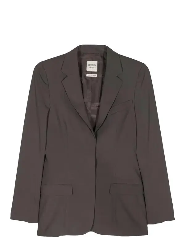 Hermès 2010s Virgin Wool Blazer - Brown