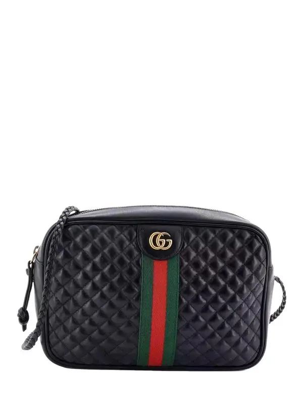 Gucci Trapuntata Camera Bag Quilted Leather Crossbody - Black