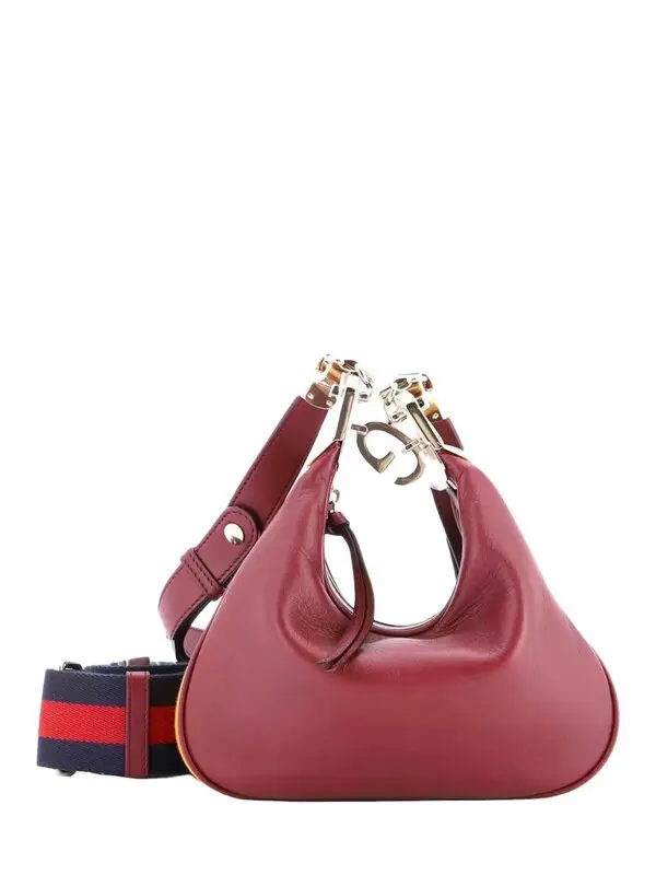 Gucci Attache Shoulder Bag Leather Crossbody - Red