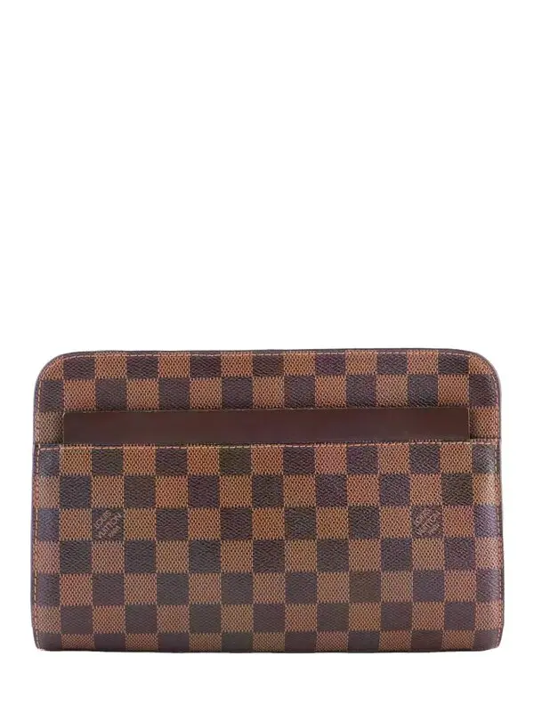 LOUIS VUITTON Pochette Saint Louis Damier Clutch - Brown