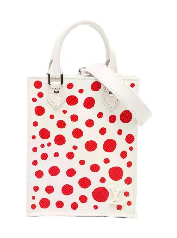 LOUIS VUITTON Yayoi Kusama Epi Petit Sac Plat Satchel - Red