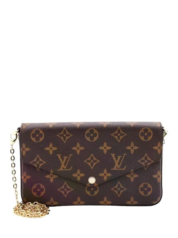 LOUIS VUITTON Felicie Pochette Monogram Canvas Crossbody Bag - Brown