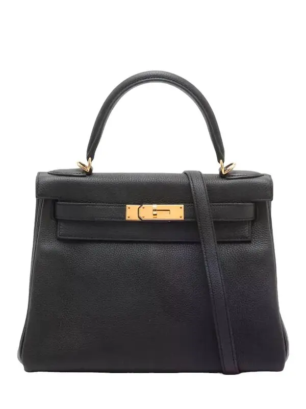 Hermès 2018 Togo Kelly Ii Retourne 28 Satchel - Black