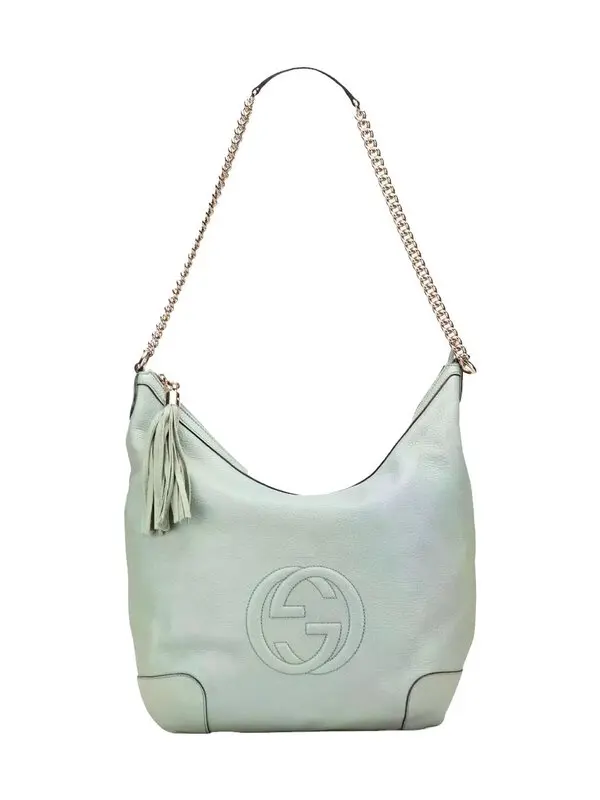 Gucci Leather Soho Chain Shoulder Bag - Blue