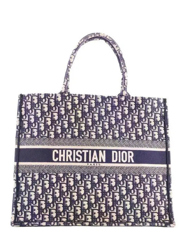 Dior Oblique Canvas Large Tote Bag - Blue