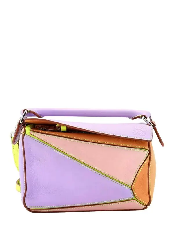 Loewe Puzzle Leather Mini Crossbody Bag - Multicolour