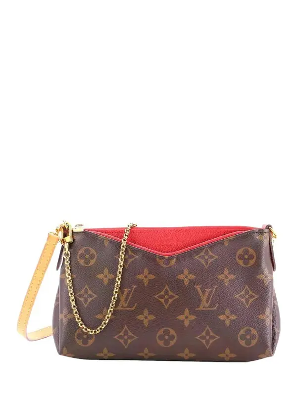 LOUIS VUITTON Pallas Monogram Canvas Clutch - Brown