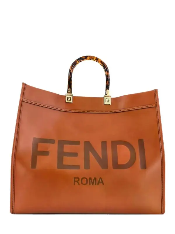 Fendi Sunshine Shopper Large Tote Bag - Brown