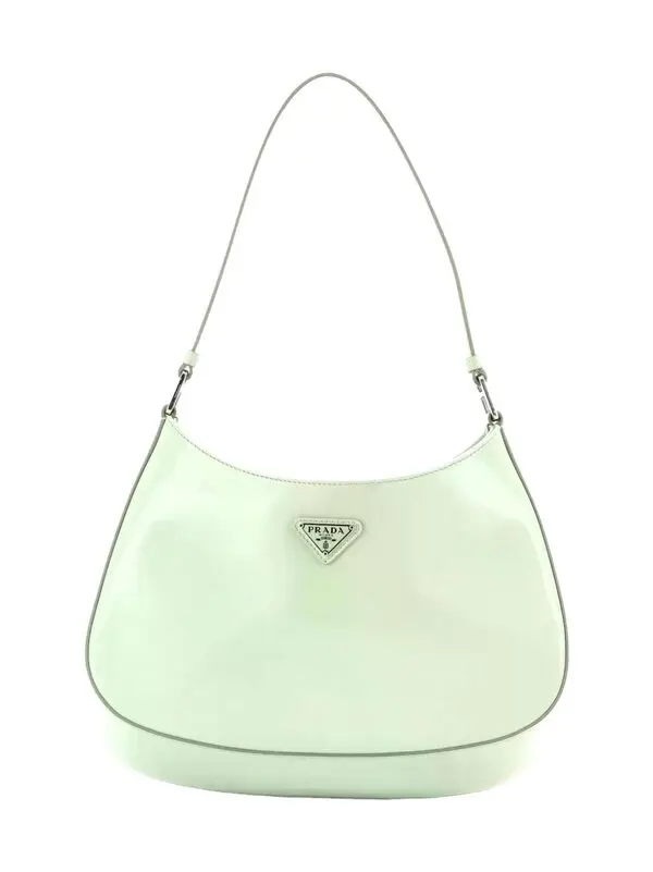 Prada Cleo Shoulder Bag Spazzolato Leather Hobo Bag - Green