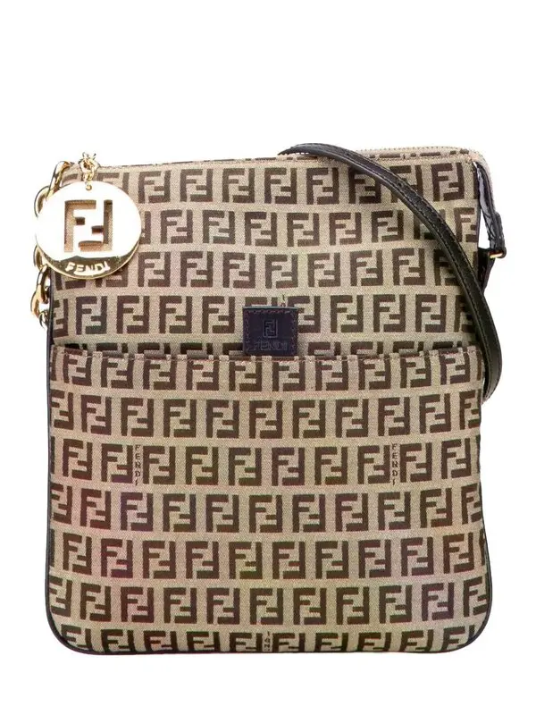 Fendi Zucchino Canvas Forever Crossbody Bag - Brown