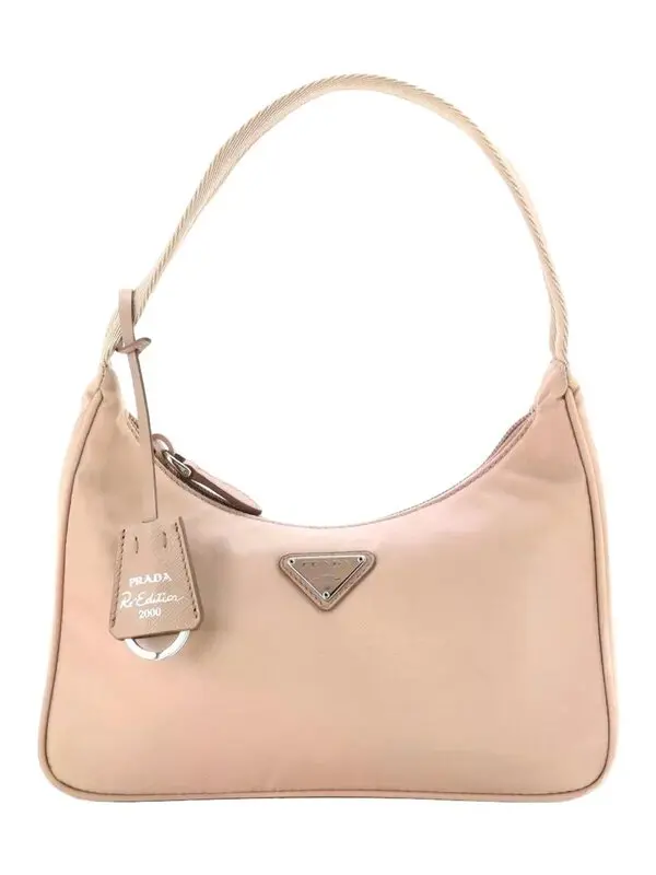 Prada Re-edition 2000 Tessuto Mini Hobo Bag - Neutrals