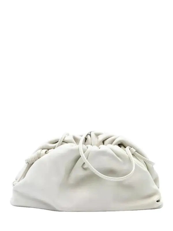 Bottega Veneta Lambskin Mini Pouch Crossbody Bag - White