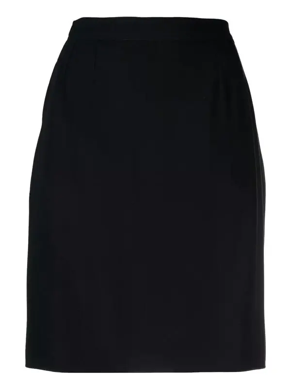 Saint Laurent 1990s High-waisted Pencil Skirt - Blue