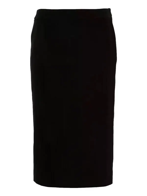 Dior 1990 Textured-finish Midi Skirt - Black