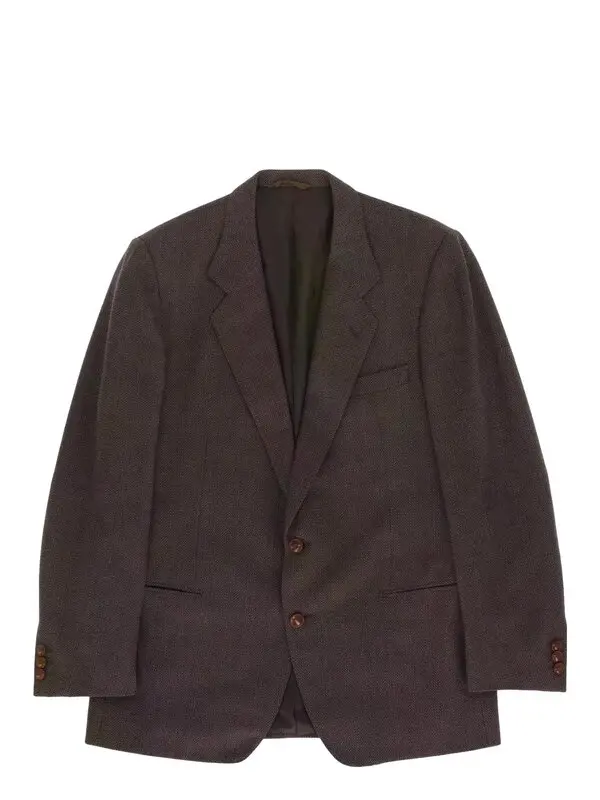 Saint Laurent 1990s Wool Blazer - Brown