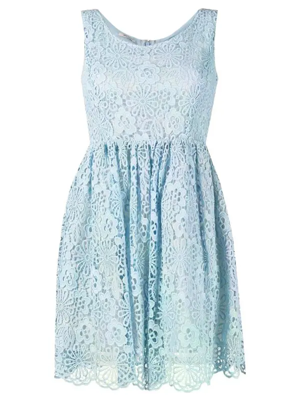 Miu Miu Lace Sleeveless Flared Dress - Blue
