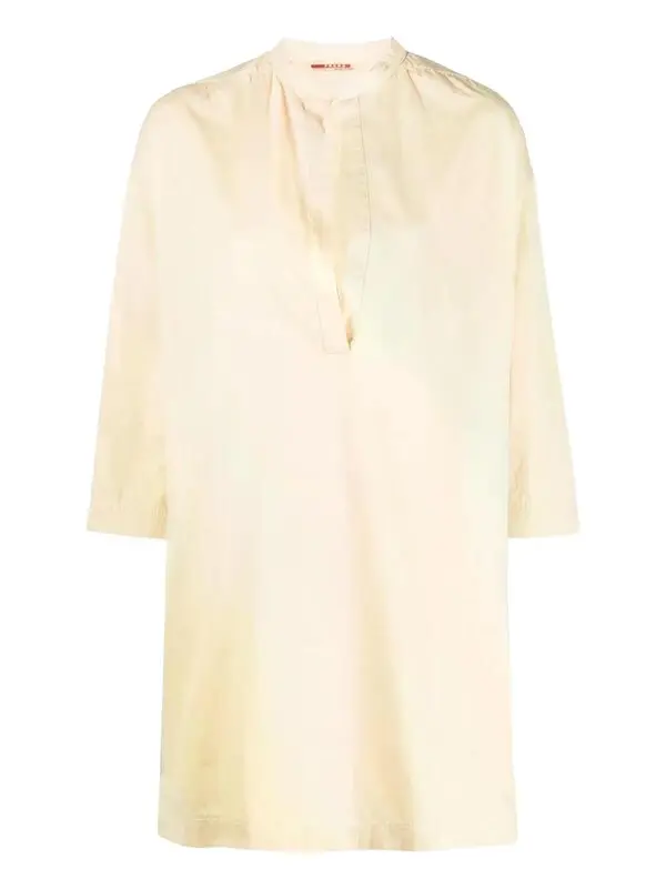 Prada 1990s Band-collar Blouse - Neutrals