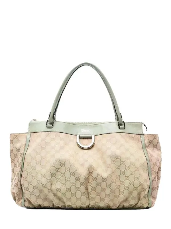 Gucci Gg Canvas Abbey D-ring Tote Bag - Brown