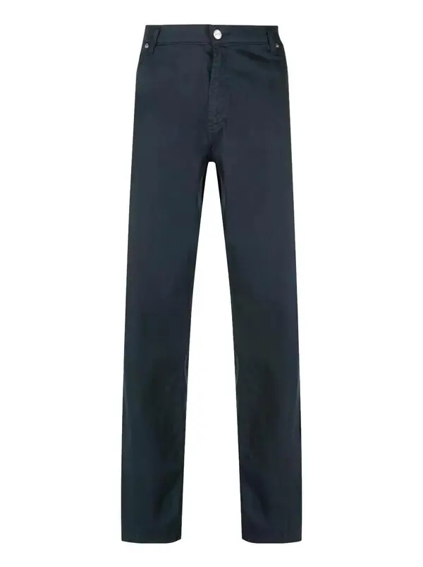 Versace 2000s High-waisted Straight-leg Chinos - Blue