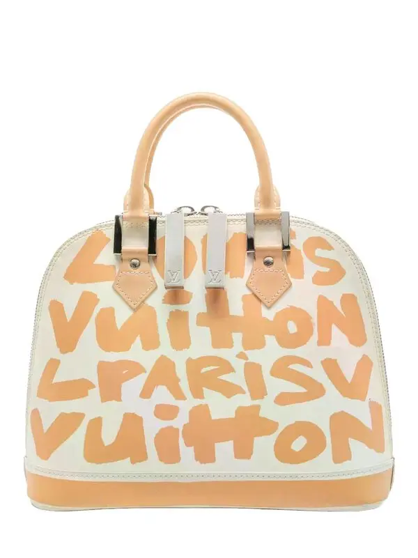 LOUIS VUITTON 2001 Stephen Sprouse Graffiti Alma Mm Handbag - White