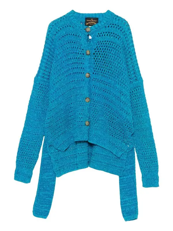 VIVIENNE WESTWOOD 2010s Crochet-knit Cardigan - Blue