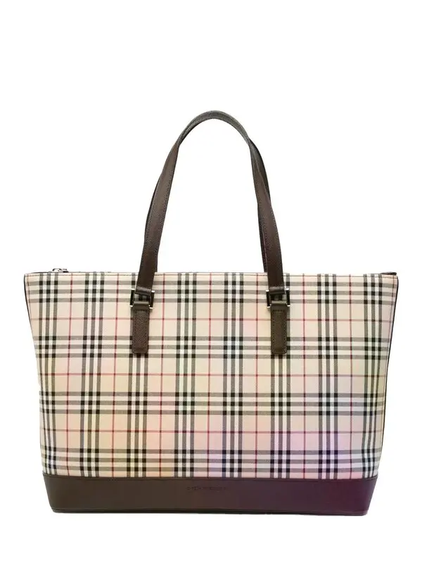 Burberry House Check Canvas Tote Bag - Brown