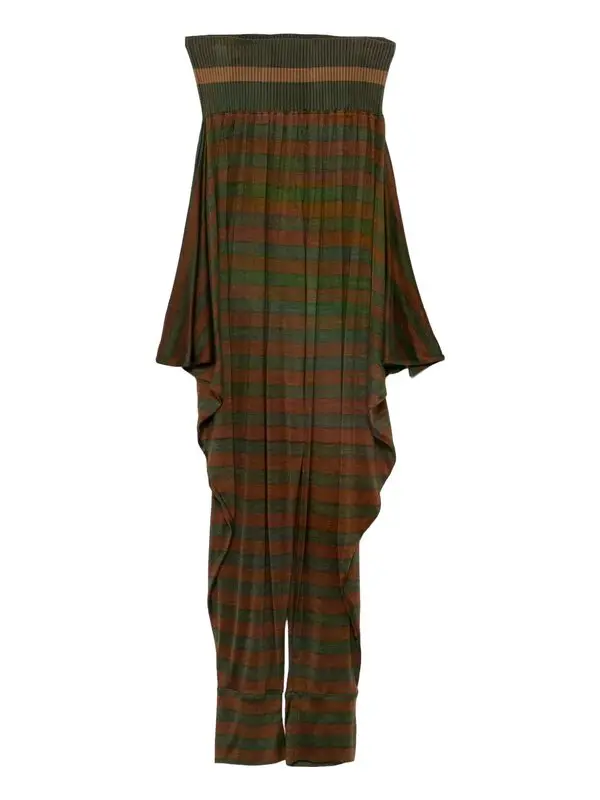 Jean Paul Gaultier 1980s Striped Trousers - Brown