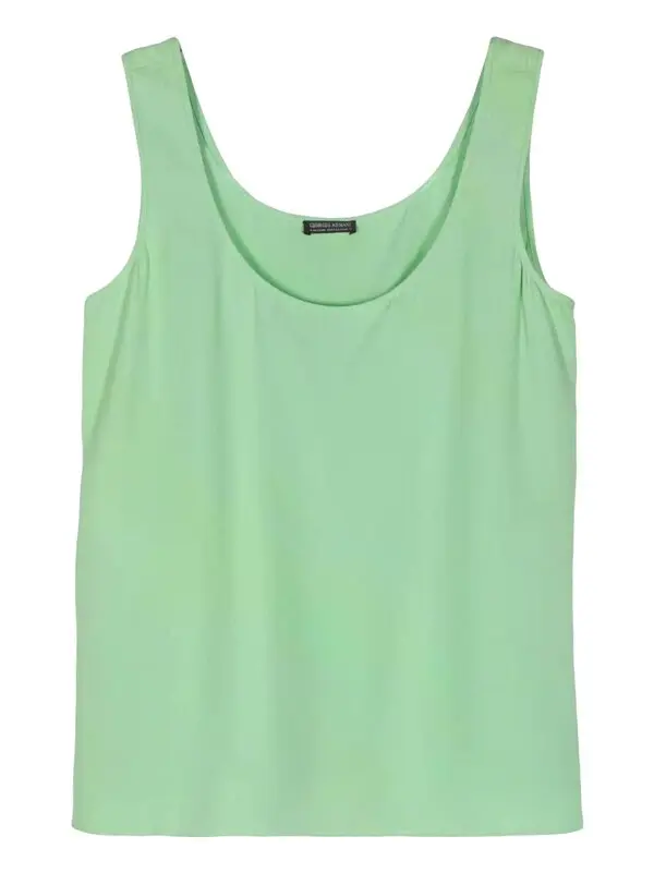 Giorgio Armani 1990s Silk Tank Top - Green