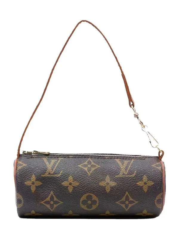 LOUIS VUITTON Monogram Papillon Pochette Handbag - Brown