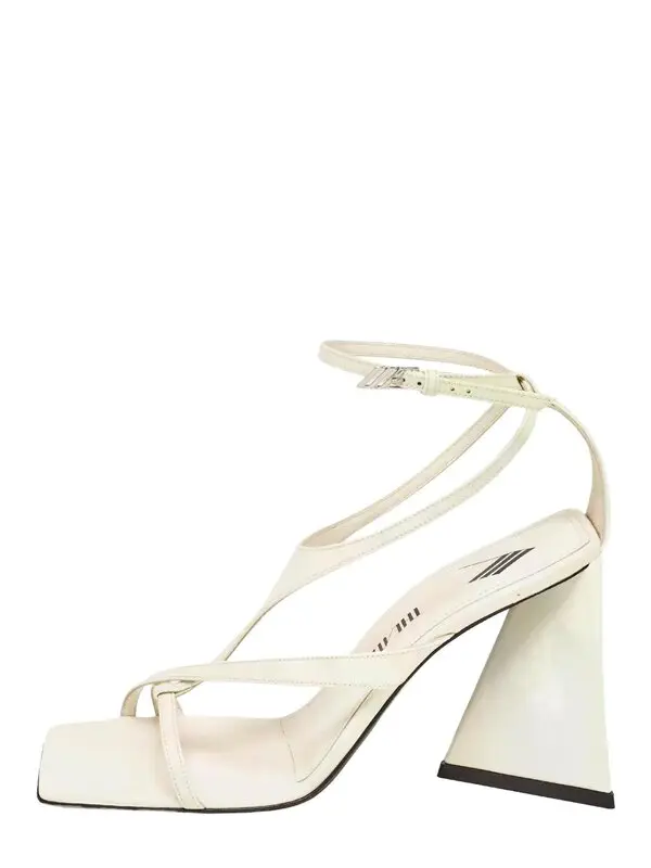 Attico Square-toe Heeled Sandals - White