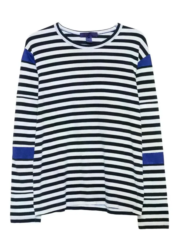 Comme Des Garçons 2000s Striped-pattern T-shirt - Blue