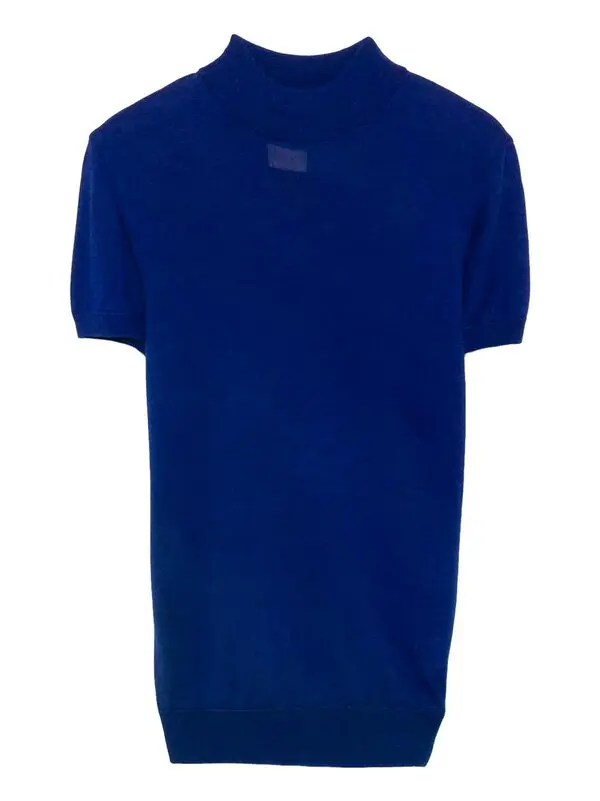 Versace 1980s Fine-knit T-shirt - Blue