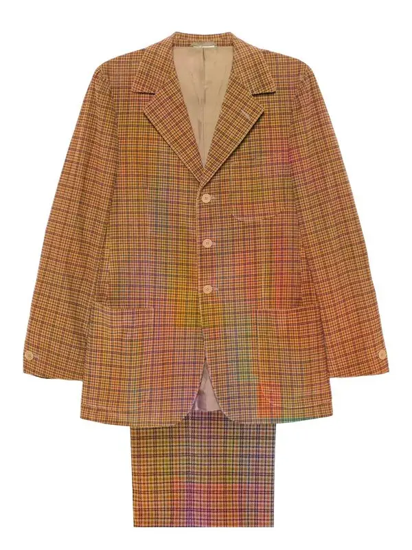 ROMEO GIGLI 1990s Check-pattern Suit - Neutrals