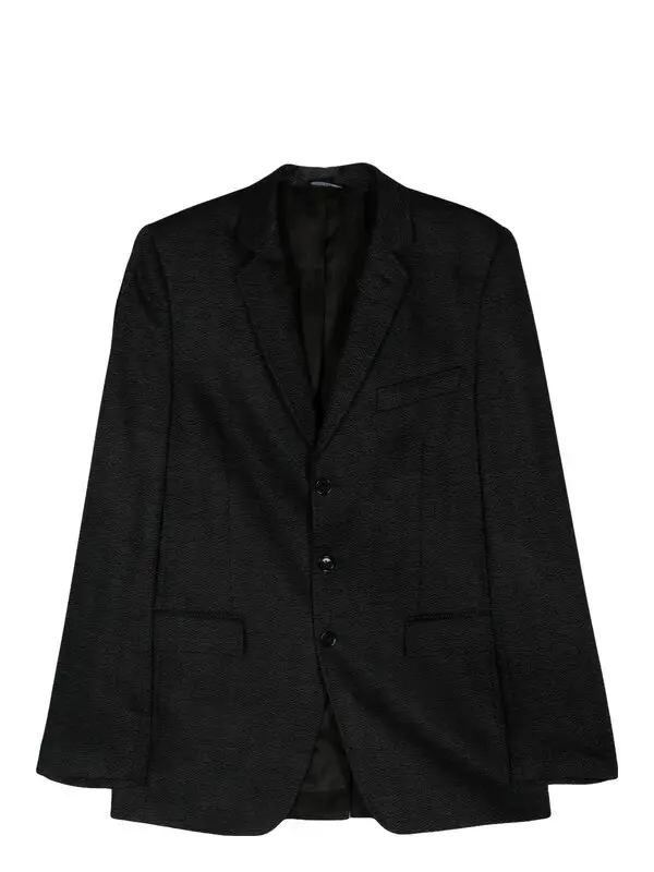 Dolce & Gabbana 2000s Jacquard Single-breasted Jacket - Black