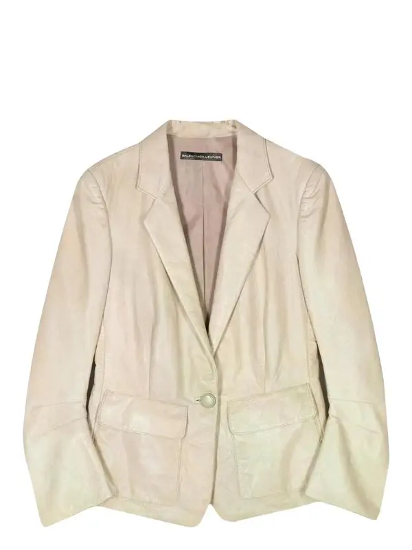 Balenciaga 2020s Leather Jacket - Neutrals