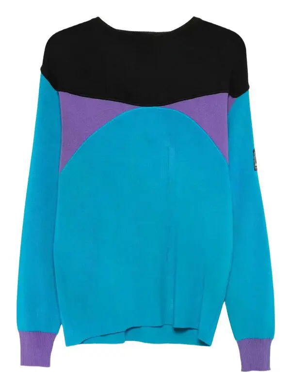 Versace 2000s Colour-block Sweater - Blue
